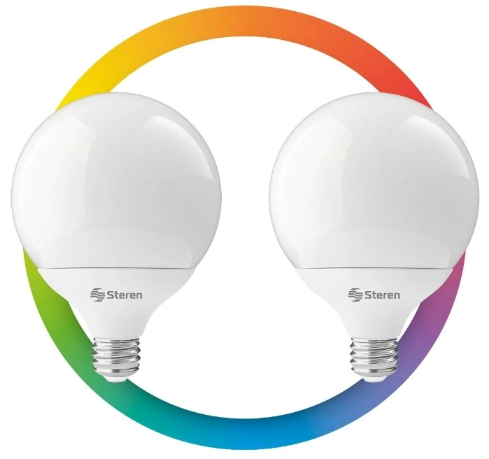 Compra Focos led steren wifi rgb+w multicolor 15w 2 pzas SHOME122/2 ...