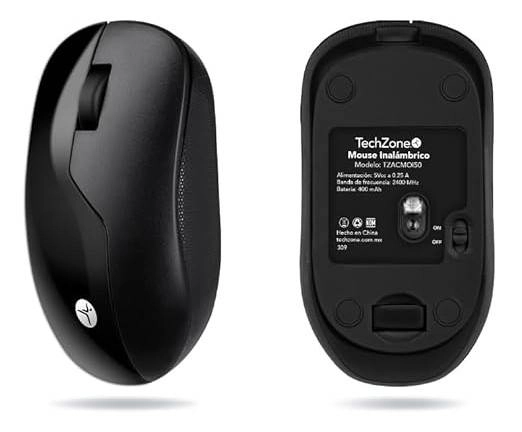Compra Mouse inalámbrico armor recargable techzone color negro 1200 dpi TZACMOI50 | Cityshopmx
